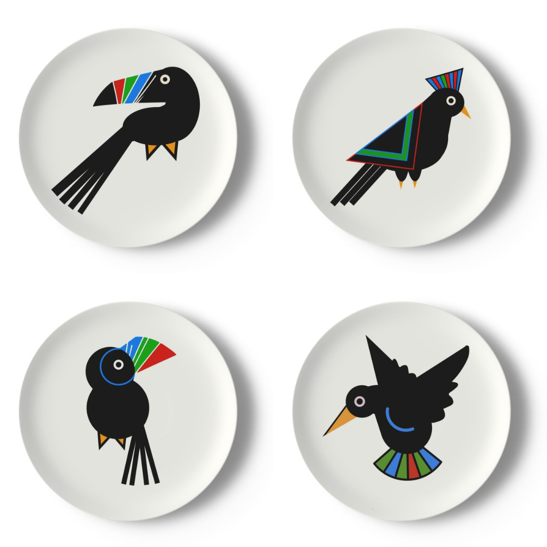 bb. Dinner Plate Set | Birds of a Feather – bb.FONTS